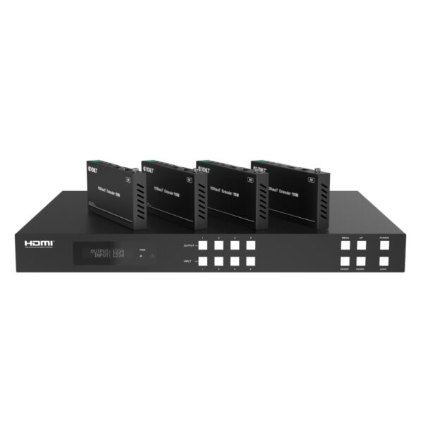 Matriz HDMI 2.0b 4X4 HDBaseT (150m) – Alta Calidad y Versatilidad ...