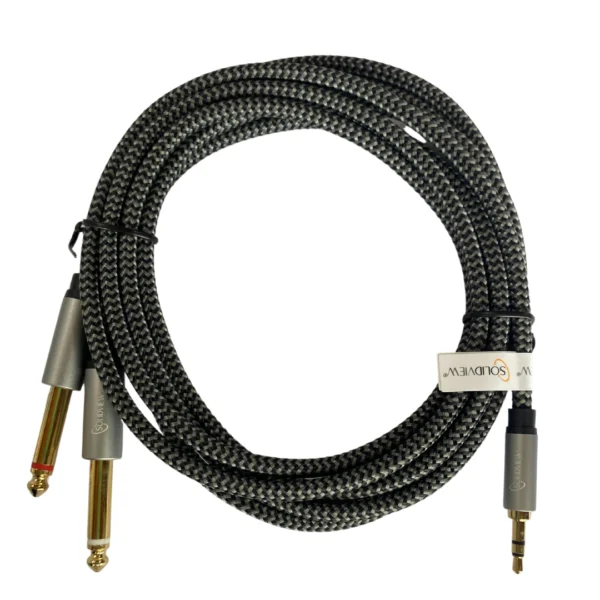 Cable de Audio 3.5 mm a Doble 6.35 mm Mono 2 m para Mezcladores y ...